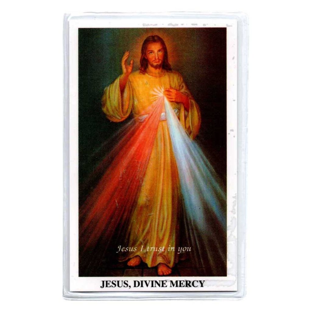 Divine Mercy - 3 OClock Prayer Laminated Stampita - ST PAULS ONLINE