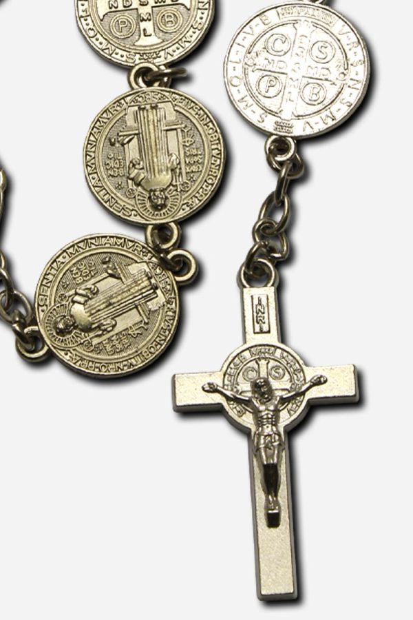 SAINT BENEDICT CAR ROSARY - 10 INCHES - ST PAULS ONLINE